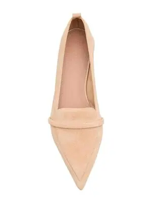 MALONE SOULIERS Dora Suede Loafers Buff