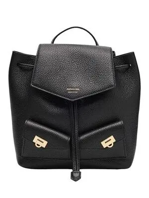 FERRAGAMO Grain Leather Backpack - Nero