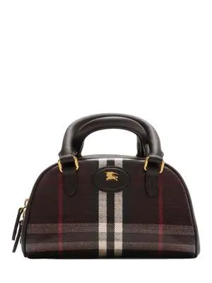 Burberry Highlands Mini Bowling Bag Mahogany Red