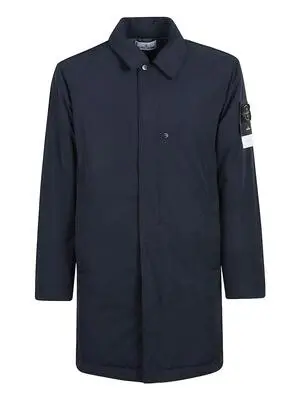 Stone Island Long Coat - Blue