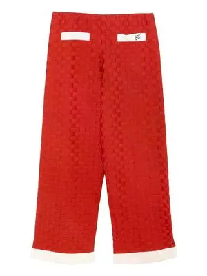 Karl Lagerfeld Contrast Knit Trousers - Red