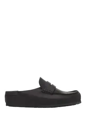 BIRKENSTOCK Penny-strap Leather Slides - Black