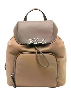 Karl Lagerfeld Signature Backpack - Brown