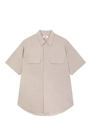 STUDIO TOMBOY Double-pocket Short-sleeve Shirt - Neutrals