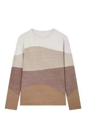 STUDIO TOMBOY Wave-pattern Long-sleeve T-shirt - Neutrals