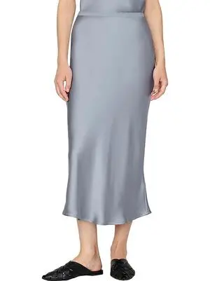 ANINE BING Bar Silk Skirt - Pastel Blue