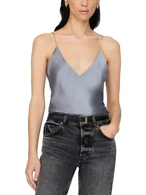 ANINE BING Ellen Silk Top - Pastel Blue