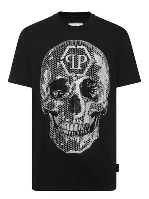 Philipp Plein Skull-strass T-shirt - Black