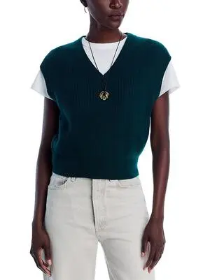 Guest In Residence Cashmere Ribbed Vest - Holly