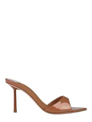 LE SILLA 80mm Bella Patent Leather Sandals - Brown