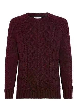 Brunello Cucinelli Cable-knit Cashmere Sweater - Red