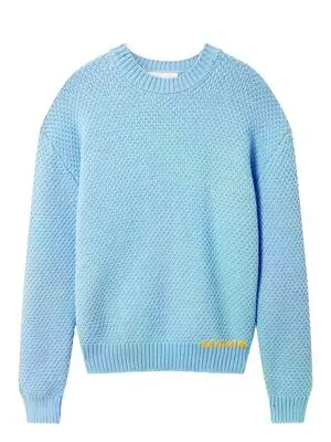 Axel Arigato Block Textured Cotton-blend Sweater - Blue