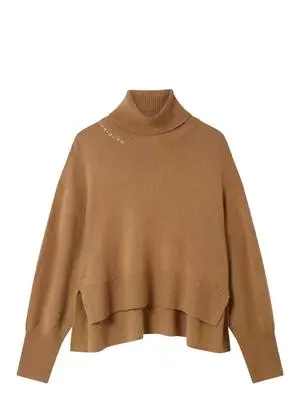 Axel Arigato Turtleneck Split-hem Sweater - Brown