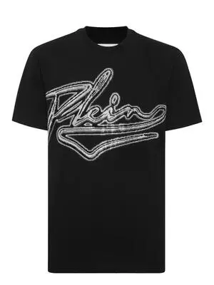 Philipp Plein Sequin-embellished Round-neck T-shirt - Black