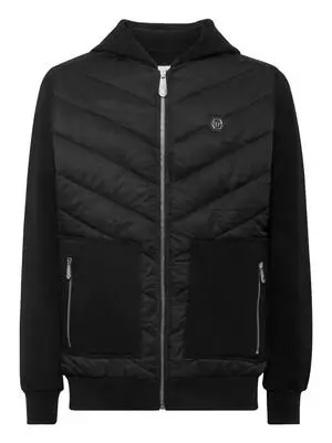 Philipp Plein Quilted Hooded Jacket - Black