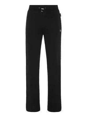 Philipp Plein Logo-tape Fleece Track Pants - Black
