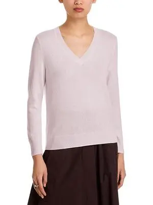 Bloomingdale'S 100% Cashmere V-neck Sweater - Shell Pink