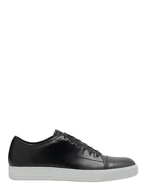 LANVIN Dbb1 Leather Sneakers - Dark Grey And Black