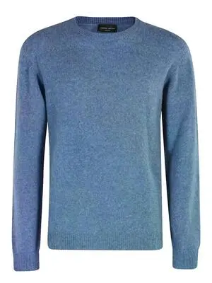 ROBERTO COLLINA Crew-neck Cashmere Sweater - Blue