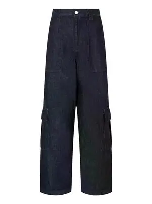 STUDIO TOMBOY High-waist Denim Cargo Pants - Blue
