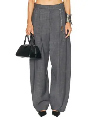 Alexander Wang Mid Rise Trouser - Dark Grey Melange