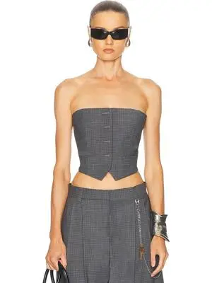 Alexander Wang Bustier Vest - Dark Grey Melange
