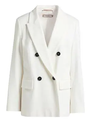 Peserico Cotton & Virgin Wool Blazer - White