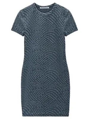 Alexander Wang Jacquard Logo Mini Dress - Grey