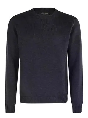ROBERTO COLLINA Ribbed Crew-neck Sweater - Blue