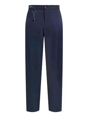 Paul & Shark Straight Leg Trousers With Shark Charm - Blue