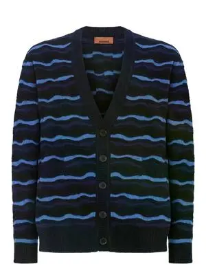 Missoni Wave-pattern Cardigan - Blue