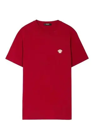Versace Medusa-embroidered T-shirt - Red