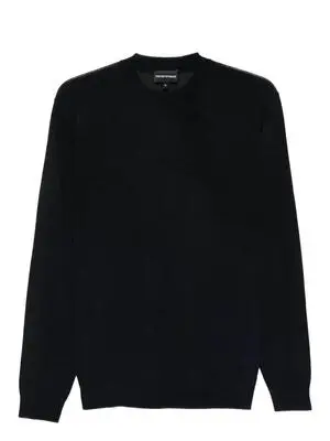 Emporio Armani Crew-neck Wool Sweater - Blue
