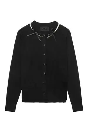 Simone Rocha Pearl-chain Cardigan - Black