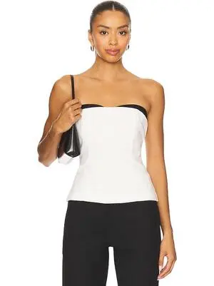 Superdown Anika Strapless Top - White & Black