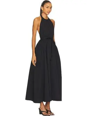 LOVERS AND FRIENDS Idun Halter Neck Midi Dress - Black