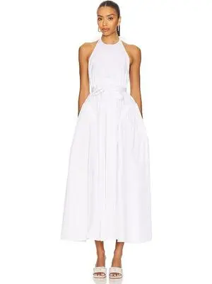 LOVERS AND FRIENDS Idun Halter Neck Midi Dress - White