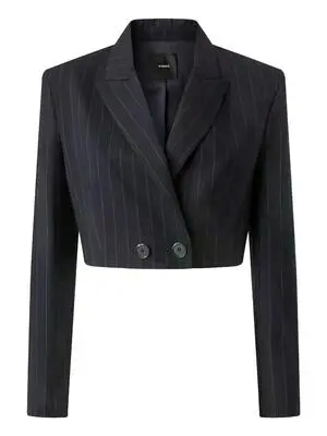 PINKO Pinstripe Cropped Jacket