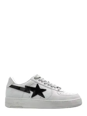 A BATHING APE Star-patch Leather Sneakers - White