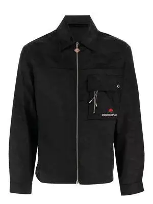 Casablanca Logo Shirt Jacket - Black