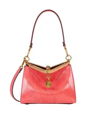 ETRO Vela Snakeskin Clasp Shoulder Bag