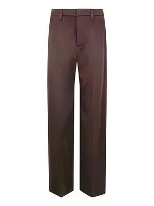 Brunello Cucinelli Trousers With Pocket And Zip - Brown