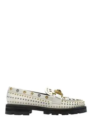 Kurt Geiger Mansion Stud-embellished Loafers - White