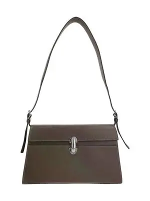 Savette Turn-lock Flap Shoulder Bag - Brown