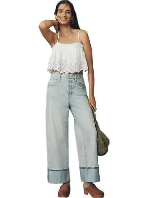 PISTOLA Ryder Petite High-rise Cuffed Straight-leg Jeans - Sunrise