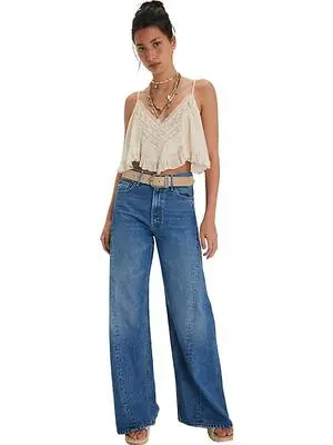 MOTHER The Lemon Twist Wide-leg Jeans - Rolling In The Dough
