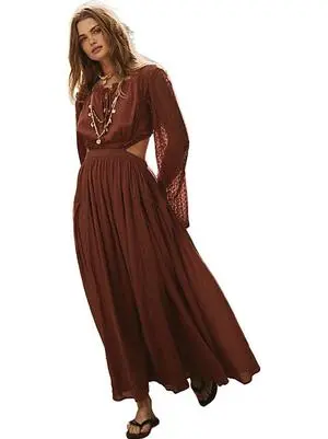 Free People Lacie Maxi Dress - Honey Topaz