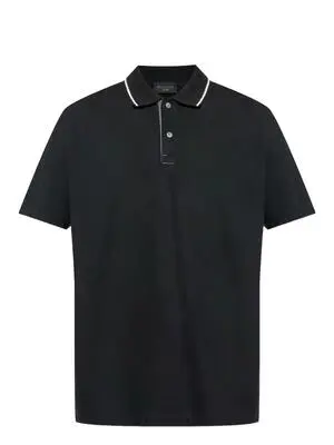 Paul & Shark Contrasting-trim Polo Shirt - Black