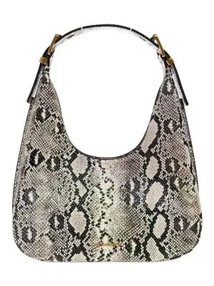 Michael Kors Nolita Snakeskin Shoulder Bag - Grey