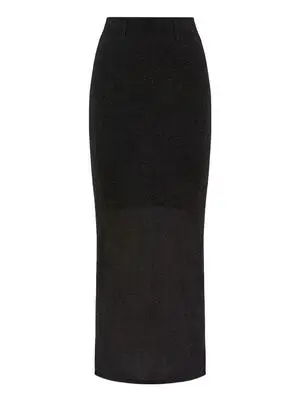 Missoni Metallic-detail Slit Midi Skirt - Black